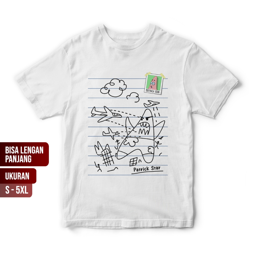 Jual Kaos Tanda Tangan Patrick Star V2 - T shirt Spongebob Squarepant ...