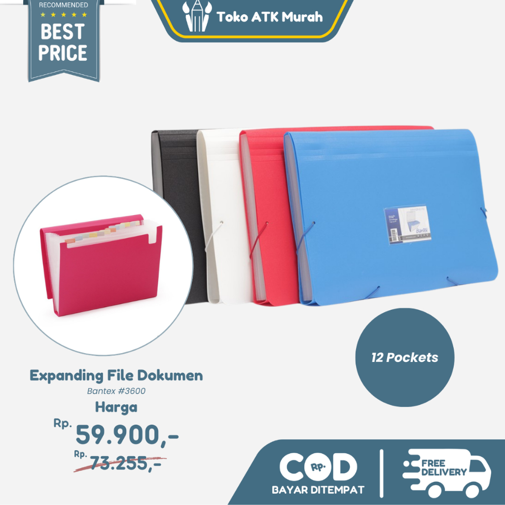 Jual Bantex Expanding File A4 #3600 | Shopee Indonesia