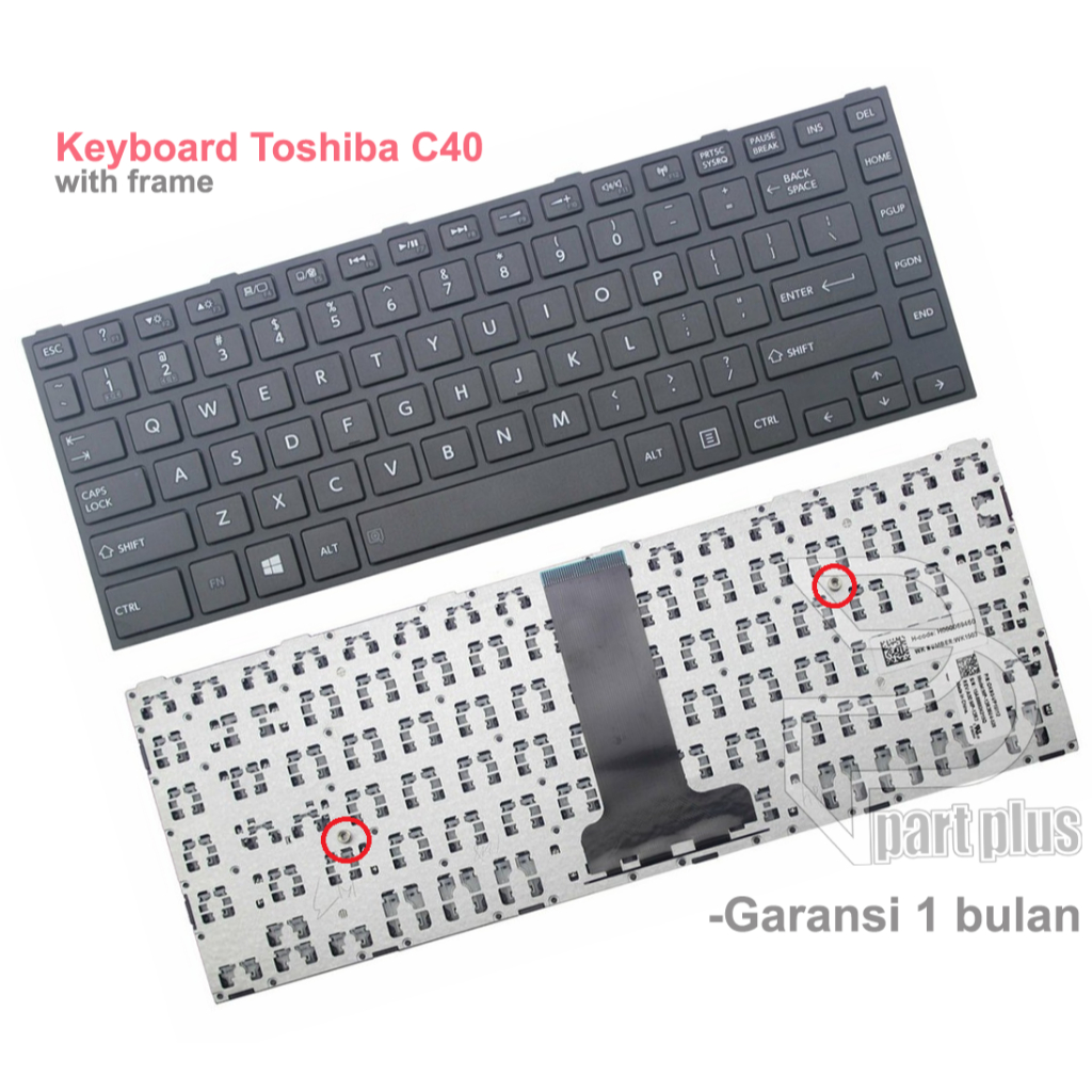 Jual Keyboard Laptop Toshiba C40 C40B C40D C40DB Frame | Shopee Indonesia
