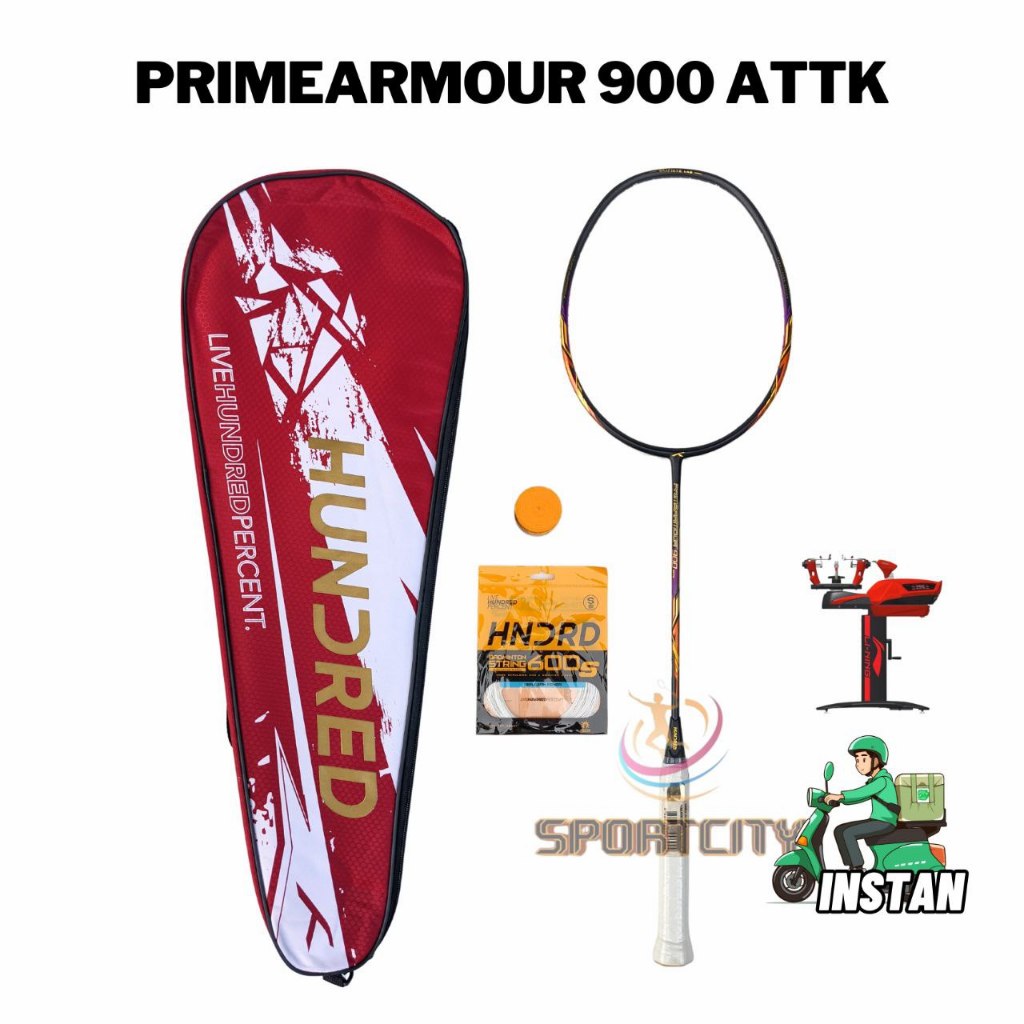 Jual Raket Badminton Hundred PRIMEARMOUR 900 ATTK Prime Armour Original ...