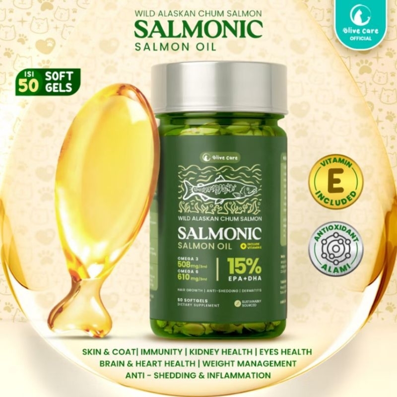 Jual OLIVE CARE SALMONIC SALMON OIL | Shopee Indonesia