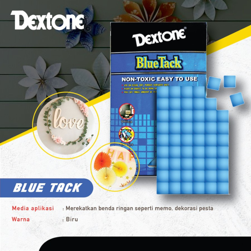 Jual Blue Tack Dextone / Lem Pengganti Push Pin/Lem ATK / Lem Tempel ...