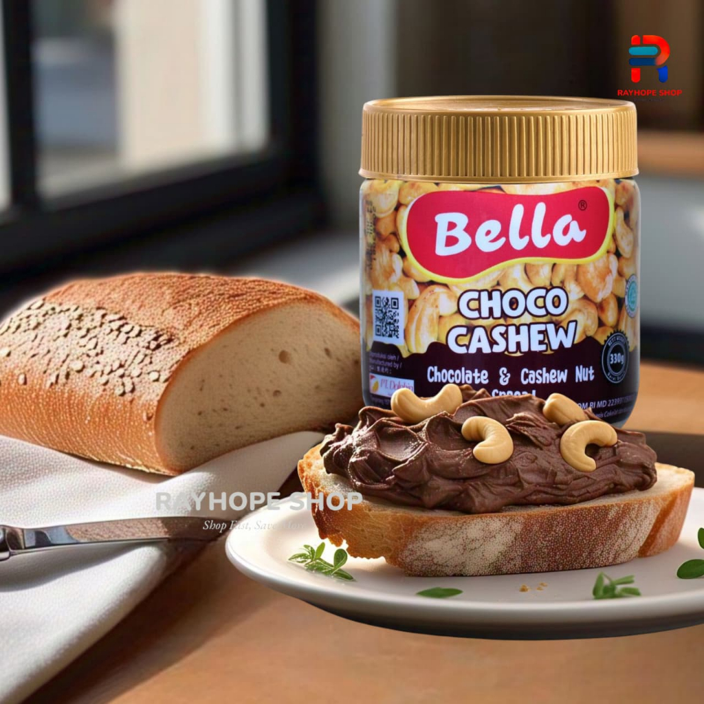 Jual PROMO Selai Cokelat Chocolate Coklat Spread Oles Choco Cashew Nut Kacang Mede BELLA 300 ...