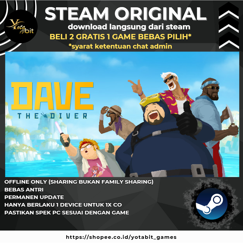 Jual DAVE THE DIVER Mac + Game PC Sharing Original Offline | Shopee ...