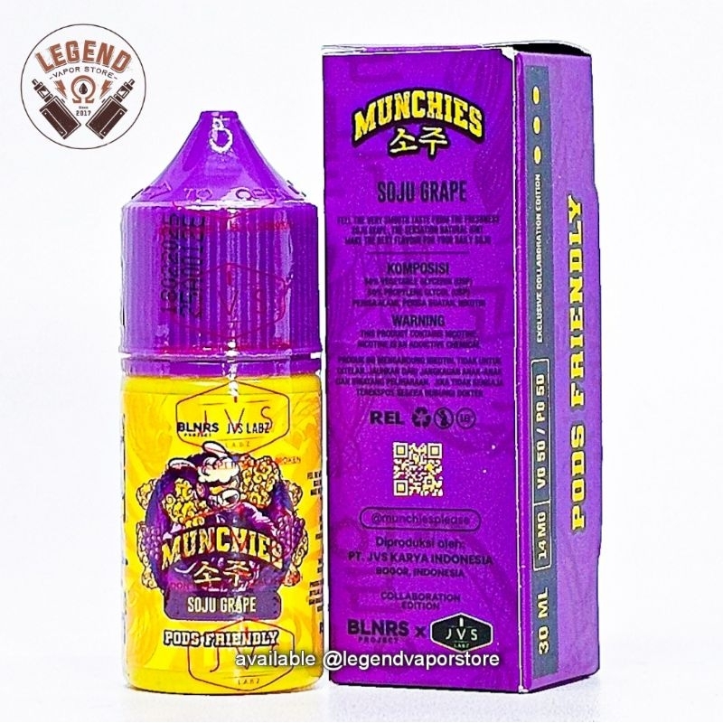 Jual SALT NIC - LIQUID MUNCHIES Sozu Grape 30ML 14MG AUTHENTIC | Shopee ...
