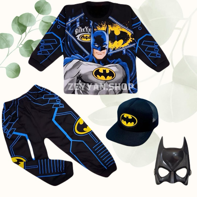Jual KOSTUM BATMAN ANAK LAKI LAKI BAJU SUPERHERO ADA TOPI DAN TOPENG ...