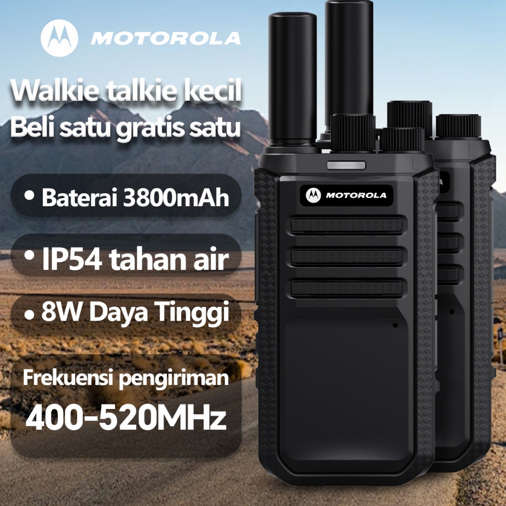 Jual HT Motorola CP1200 （2Pcs）Walkie Talkie kisaran panjang 10KM 16Channels IP54 Tahan air dan ...