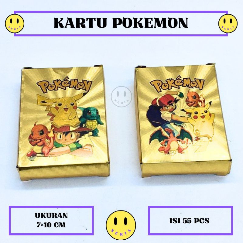 Jual 55 Pcs Kartu Pokemon Gold pokemon charizard koleksi kartu | Shopee Indonesia