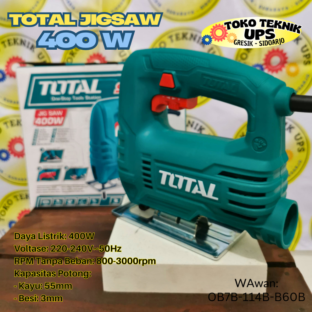 Jual TOTAL TS2045565 - MESIN JIGSAW KAYU/ MESIN GERGAJI KAYU 400WATT ...
