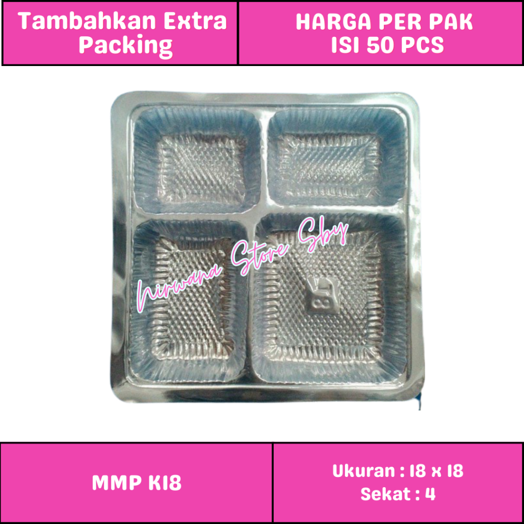 Jual (50 PCS) MIKA SEKAT 4 untuk dalaman dus 18x18 R8 MIKA NASI ...