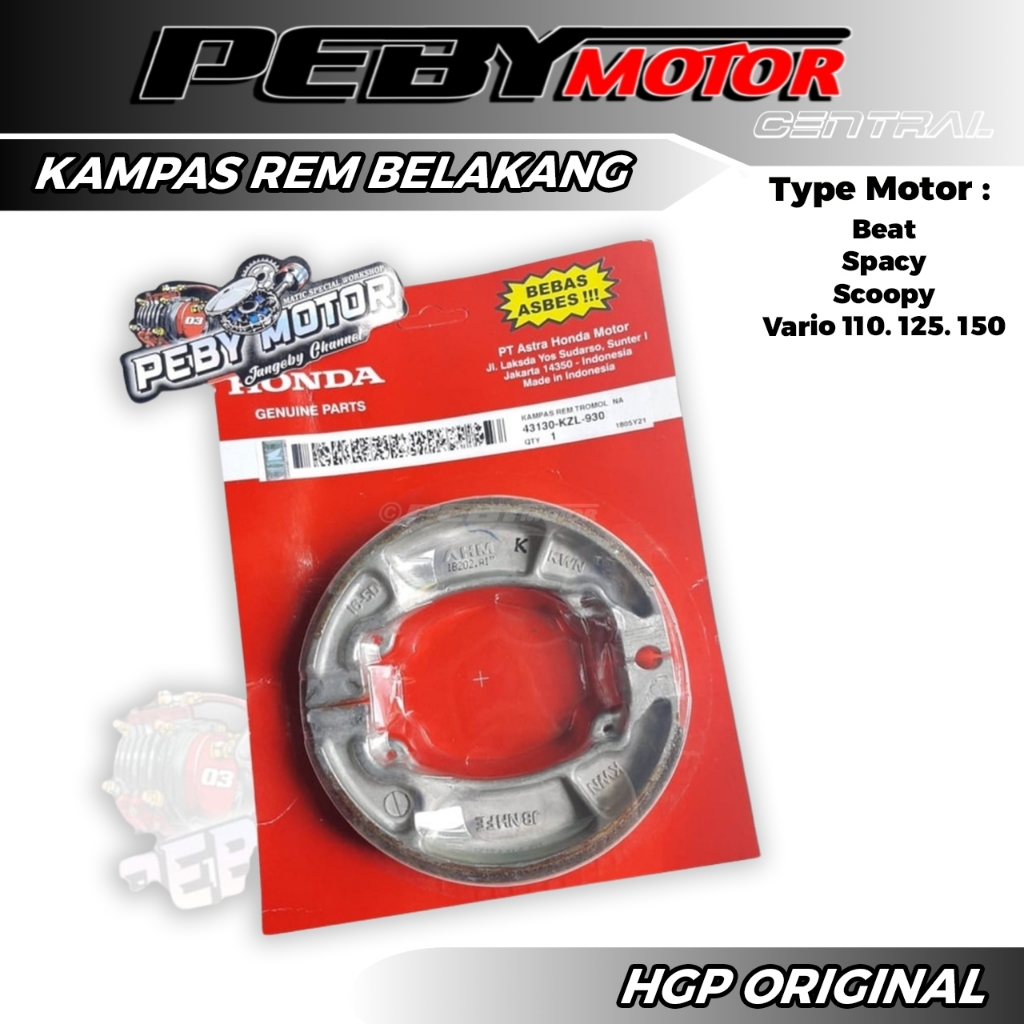 Jual Kampas Rem Belakang Beat Scoopy Spacy Vario ORIGINAL Resmi HGP ...