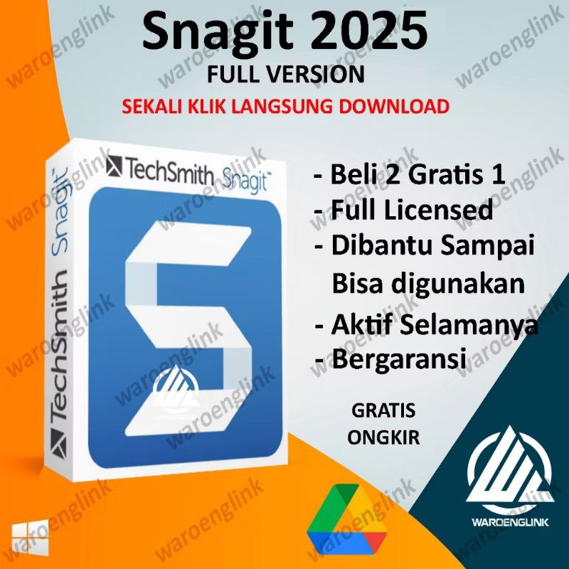 Jual Techsmith Snagit 2025 terbaru | Video Install | Windows | Full ...
