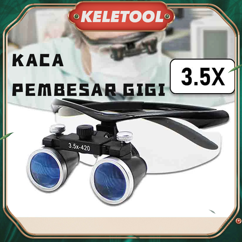 Jual Loupes Gigi Kaca Pembesar Gigi Lab Teropong Pembesaran Medis 3.5x ...