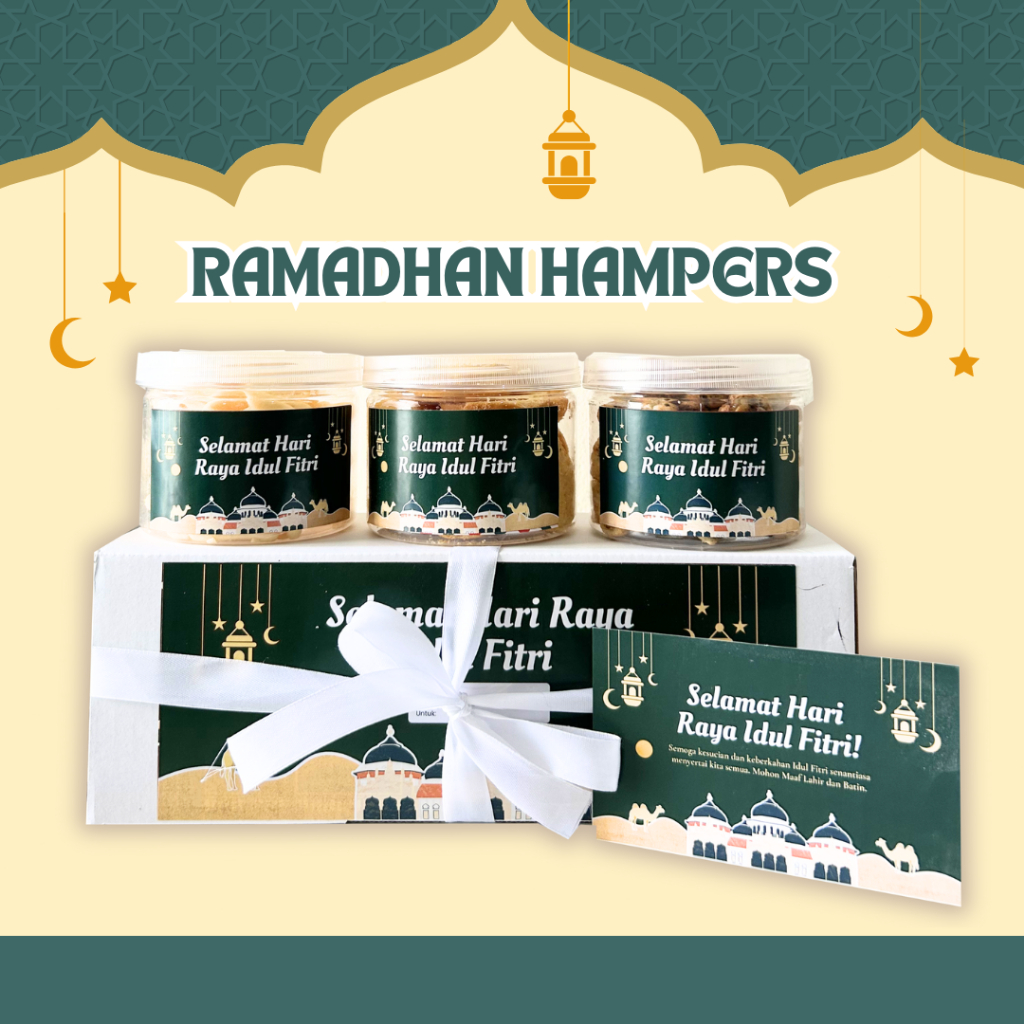 Jual [DELISH SNACKS] Hampers Idul Fitri isi 3 toples (L) / Bingkisan ...