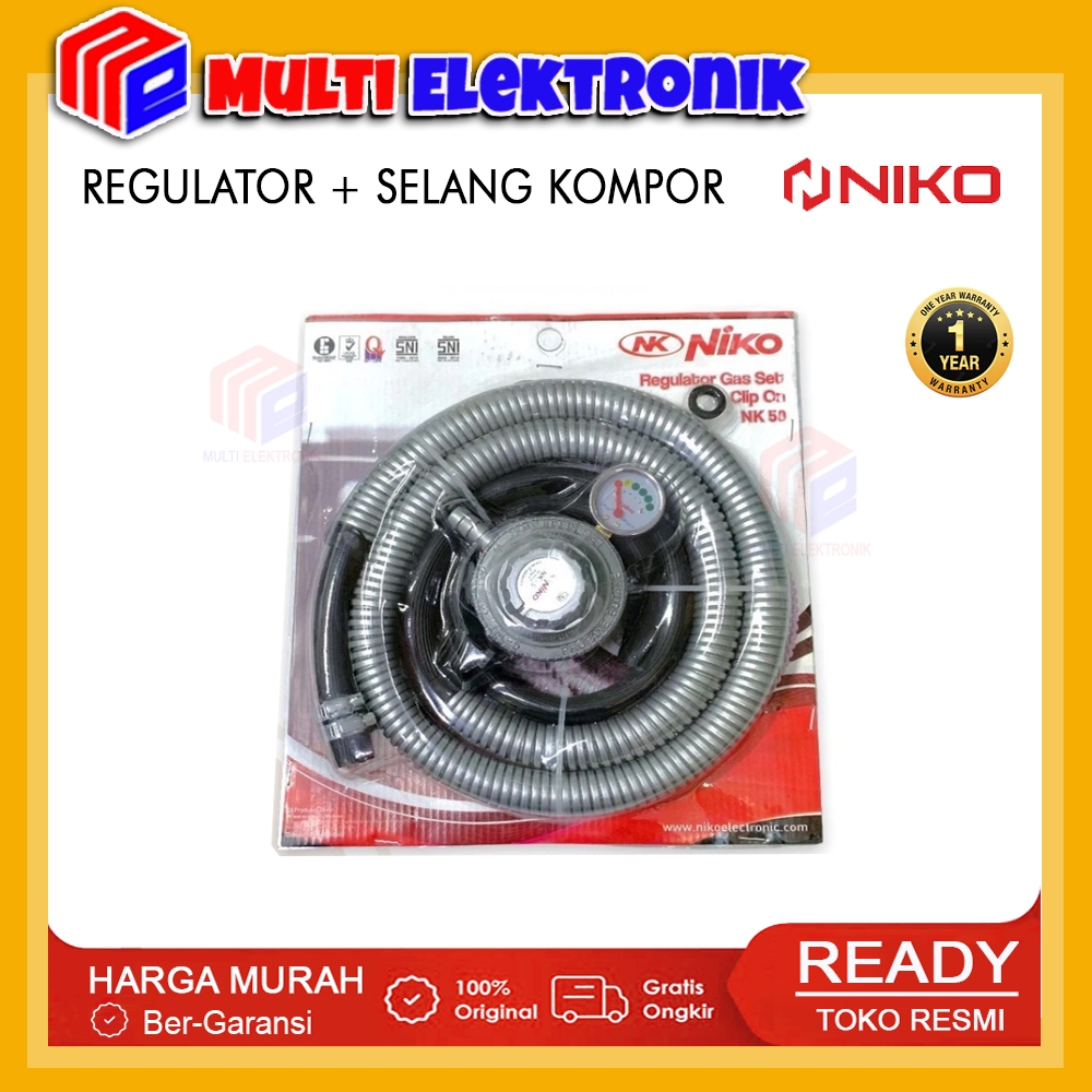 Jual NIKO Regulator + Selang Kompor NK50 / ZLB10 | Shopee Indonesia