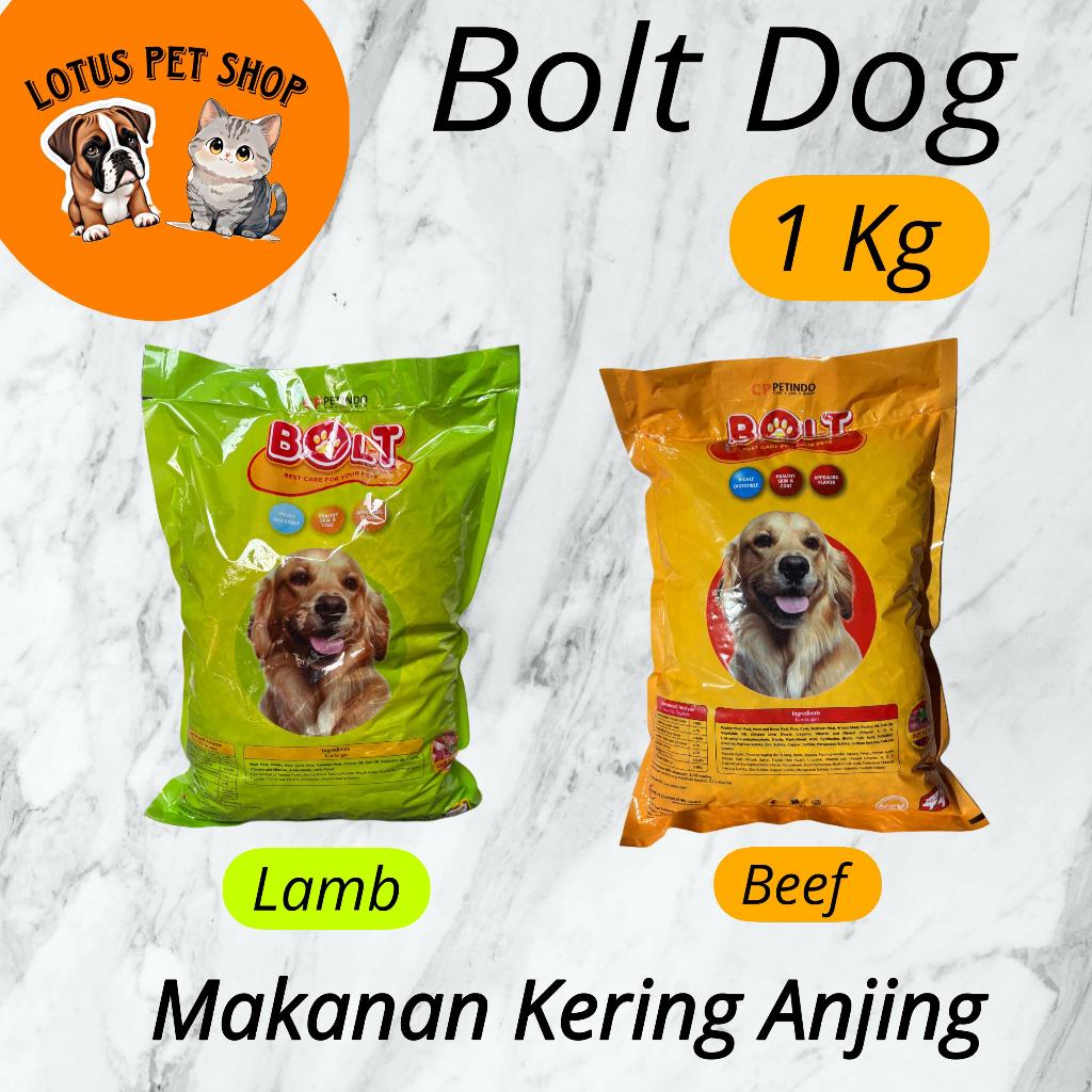 Jual Bolt Dog Adult Dry Food Beef Lamb 1kg Bolt / Makanan Kering Anjing ...