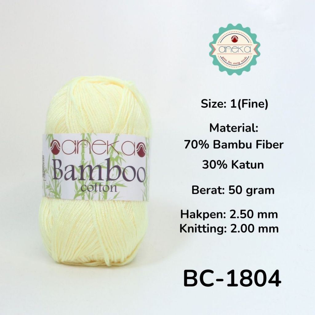 Jual ANEKA - Benang Rajut Katun Bambu / Bamboo Cotton Yarn - 1804 ...