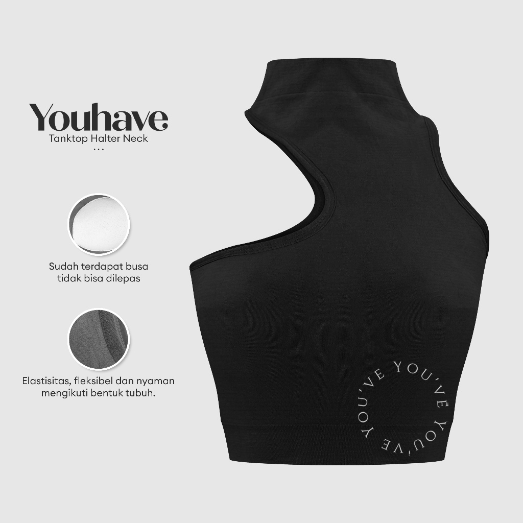 Jual You’ve ( YouHave ) Tanktop Helter Halter Neck Turtleneck Turtle ...