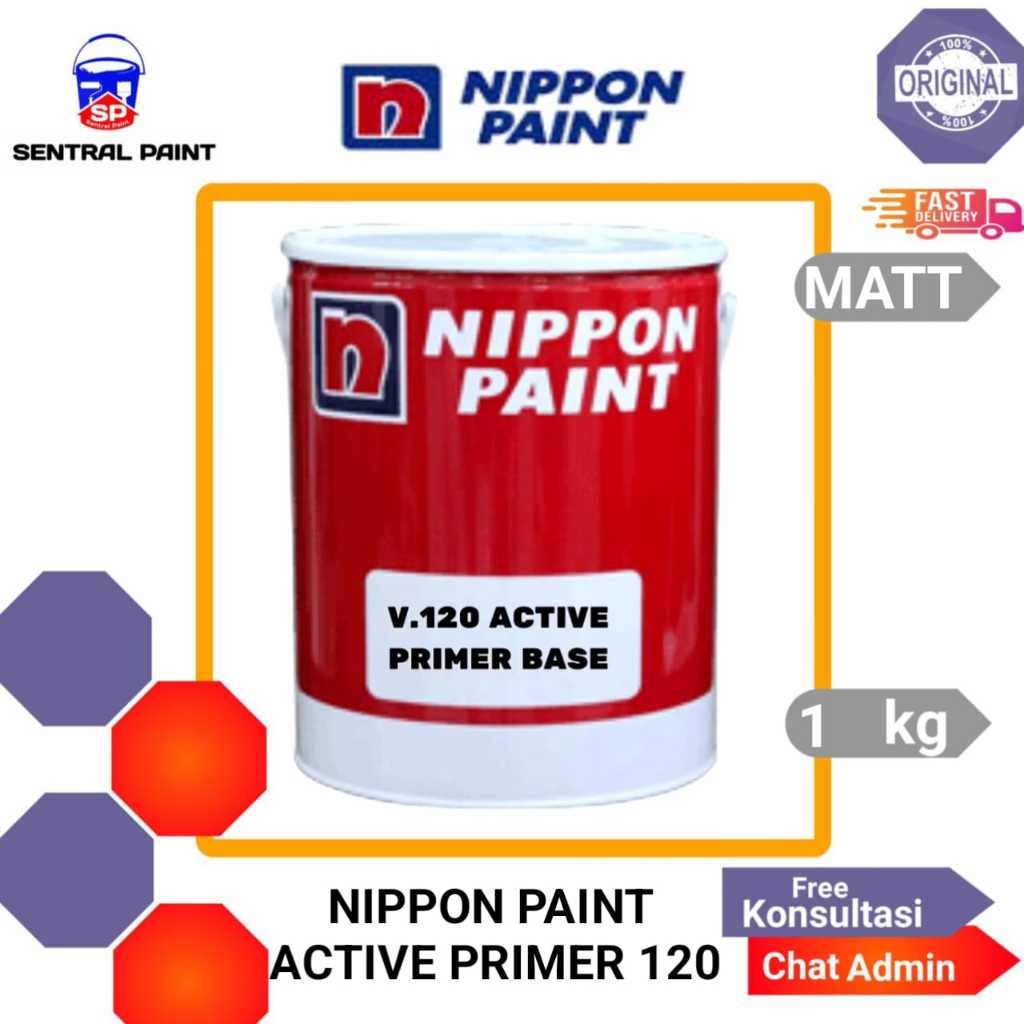Jual Nippon Vinilex 120 Active Primer Base + Additive 0.8ltr / Cat Dasar Aluminium | Shopee ...