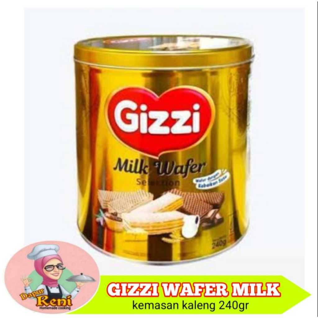 Jual Gizzi milk wafer selection 240gr kemasan kaleng | Shopee Indonesia
