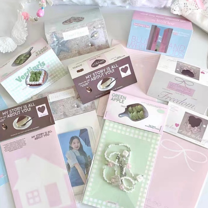 Jual chaeya things - alas packing photocard aesthetic pastel color ...