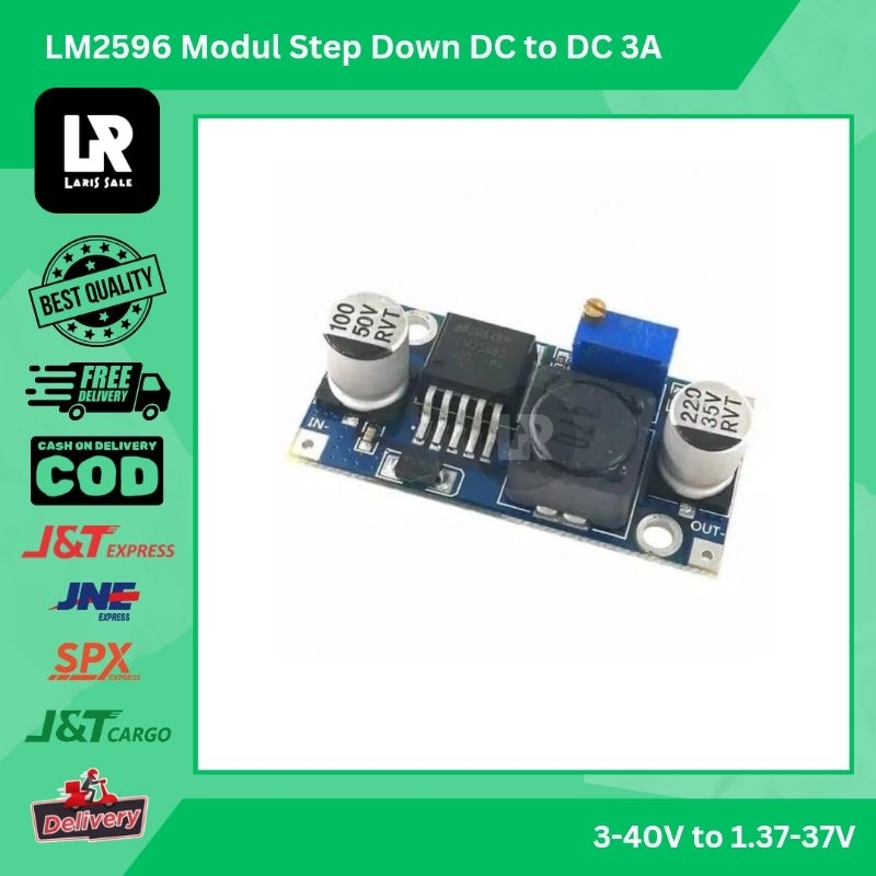Jual LM2596 Modul Step Down DC to DC Adjustable 3A - Penurun Tegangan DC Bisa Diatur Manual ...