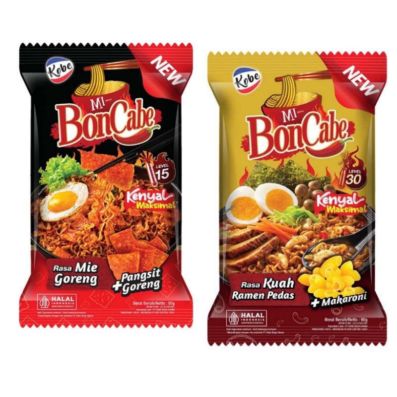 Jual Kobe Mi instan BonCabe bon cabe Level 15 30 | Shopee Indonesia