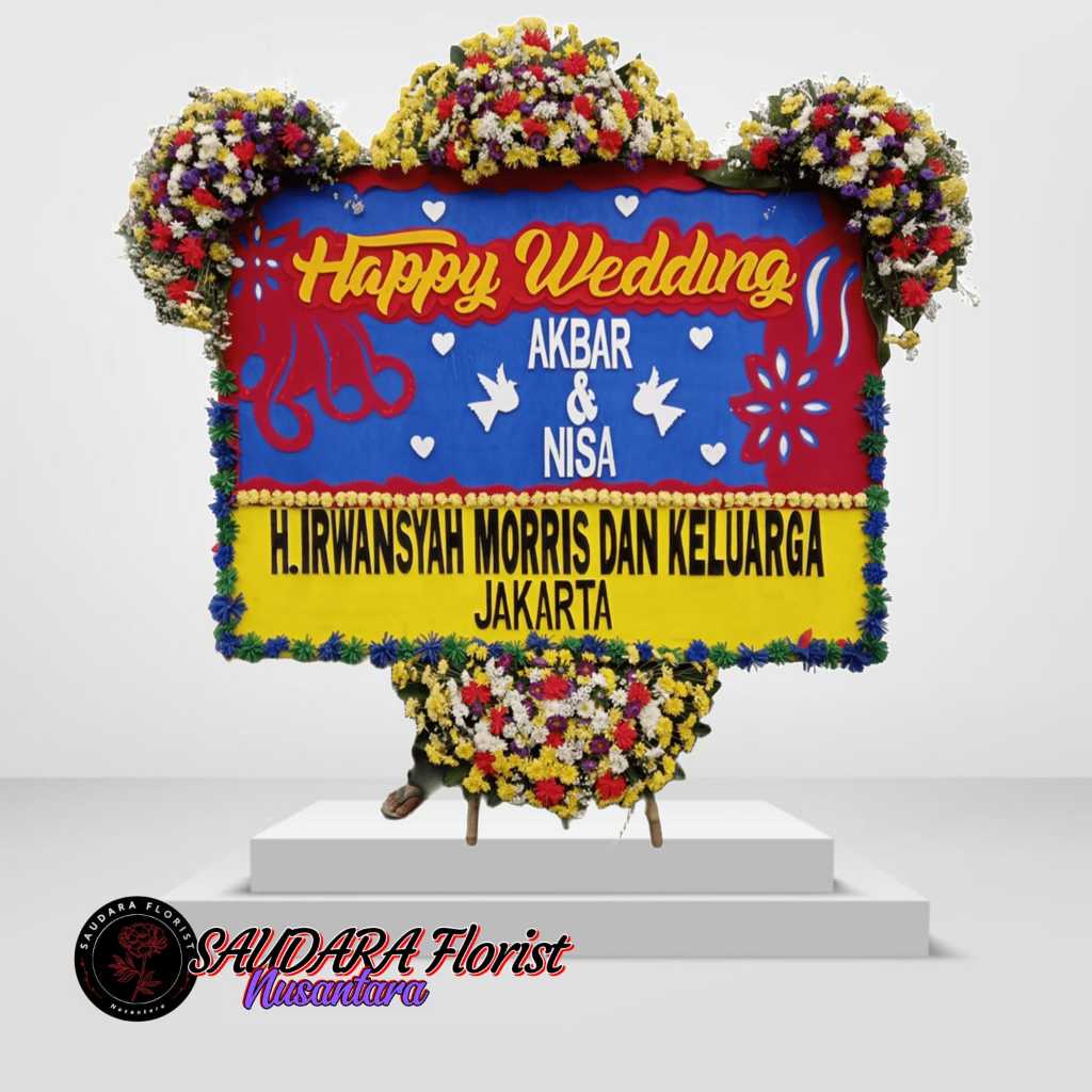 Jual Karangan Bunga Ukuran 2x1,50 Meter Jumbo | Papan Bunga Wedding ...