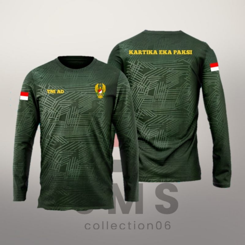 Jual kaos model logo TNI AD lengan panjang / kaos logo TNI AD bahan ...