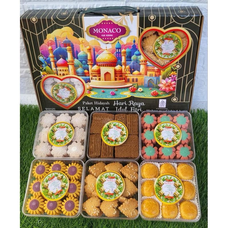 Jual MONACO PAKET KUE LEBARAN 6 toples/Bingkisan Idul Fitri/Hampers ...