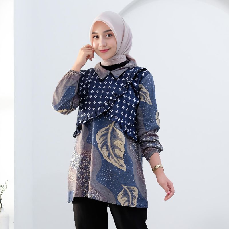 Jual Batik Wanita Rompi Depan Kombinasi Batik Ready Ukuran Reguler dan ...
