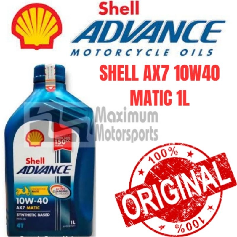 Jual OLI MESIN SHELL AX7 MATIC - 1L - 10W40 - SYNTHETIC BASED ...