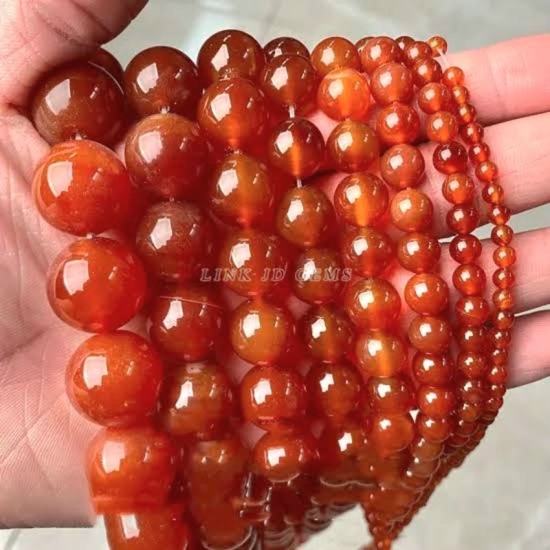 Jual Manik Batu Alam Rhed Carnelian | Shopee Indonesia