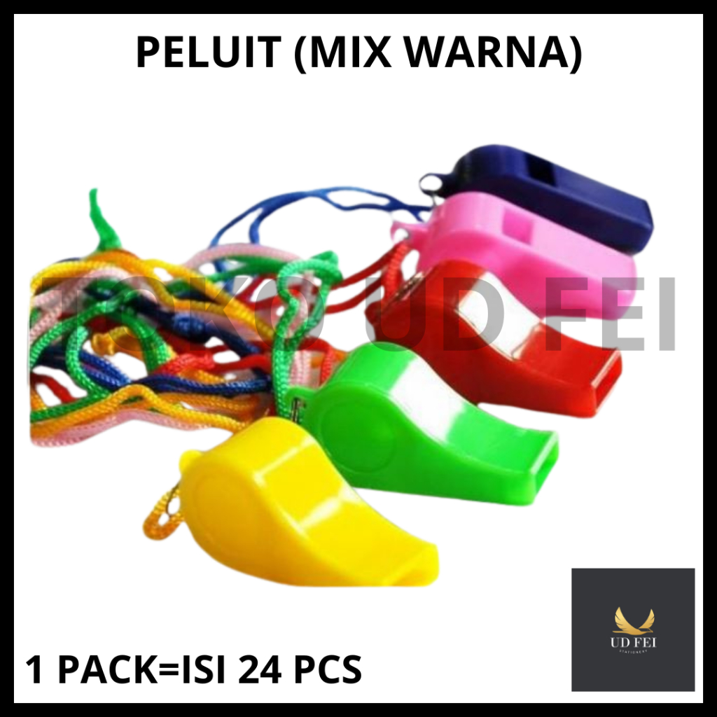 Jual (1 PACK =24 PCS) Peluit / Peluit Mainan/ Peluit pramuka/ Peluit ...