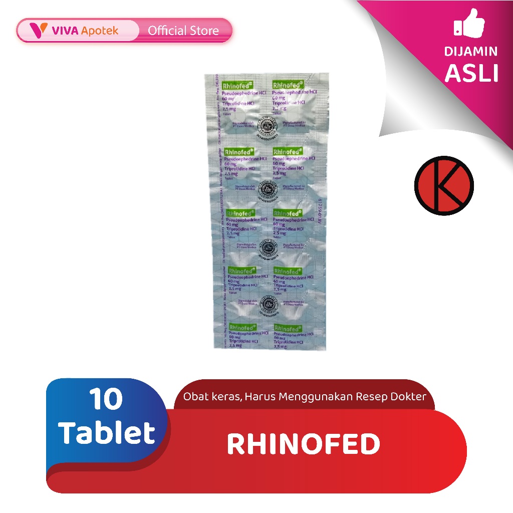 Jual Rhinofed / Hidung Tersumbat / Pilek (10 Tablet) | Shopee Indonesia
