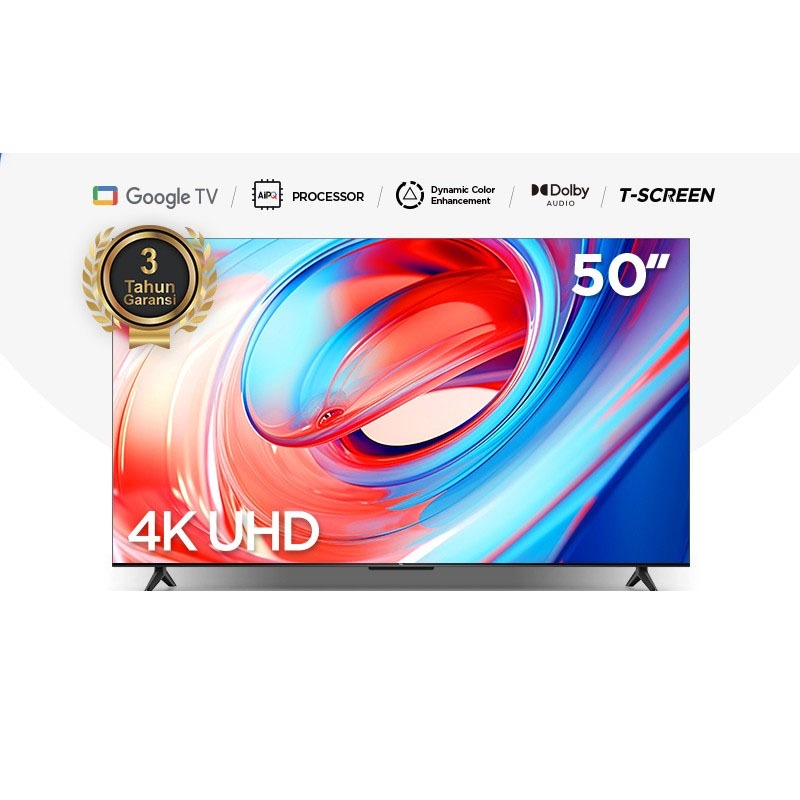 Jual [4K Google TV] TCL 50 Inch V6B - Smart UHD - T-Screen - Dolby ...