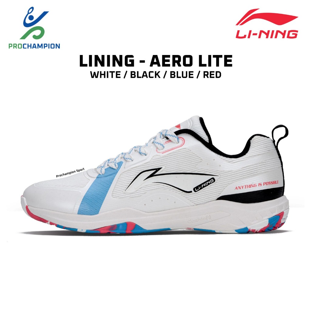 Jual Sepatu Badminton Lining Li-Ning AERO LITE White Black Blue Red ...