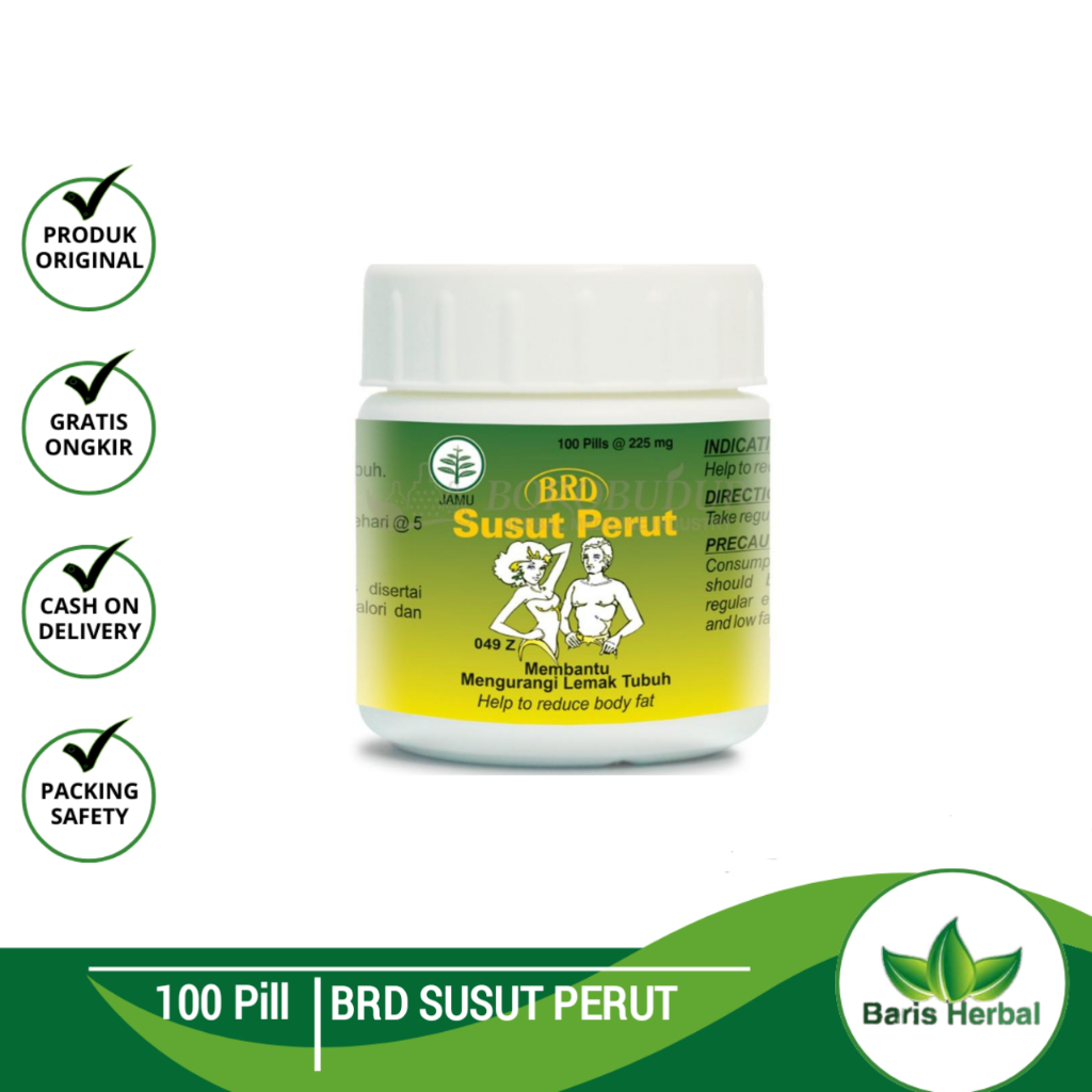 Jual BRD Susut Perut 100 Pil Original Borobudur I Membantu Mengurangi ...