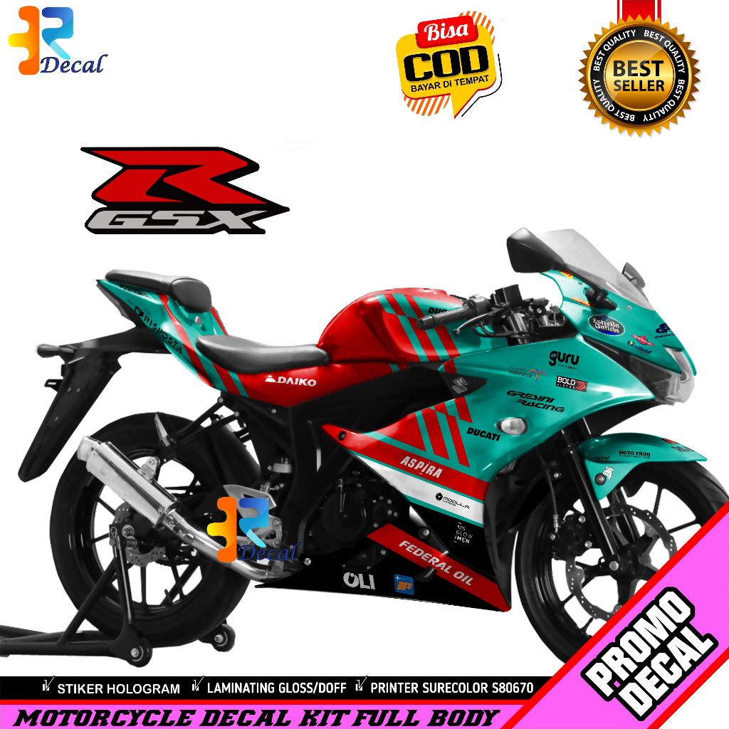 Jual Decal Motor Yamaha GSX R150 Desain The Next Stiker Decal Full Body ...