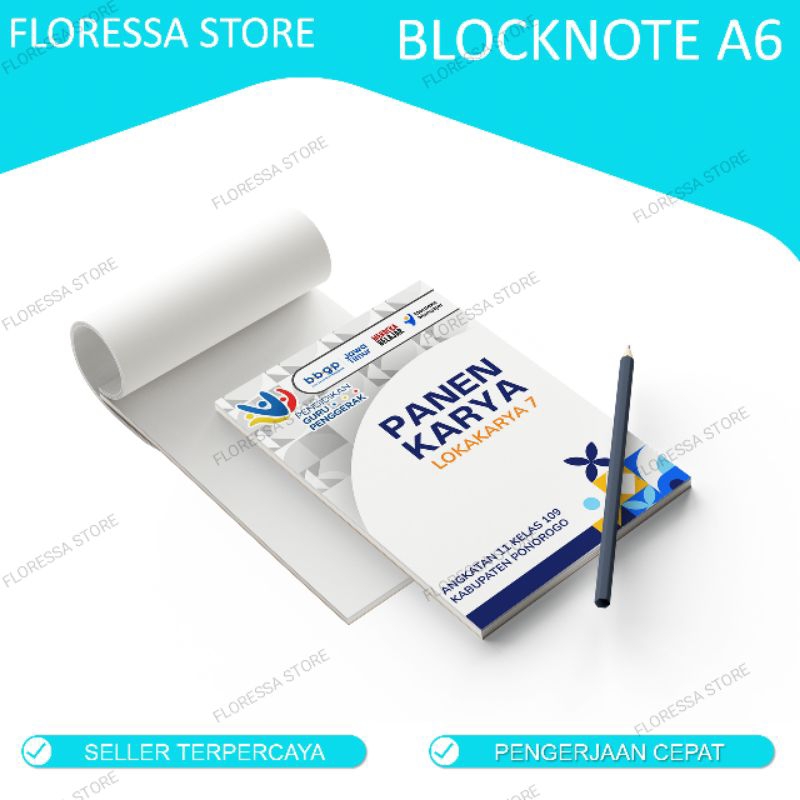 Jual BLOCKNOTE CUSTOM BLOCK NOTE CUSTOM UKURAN A6 ISI 50 LEMBAR 30 ...