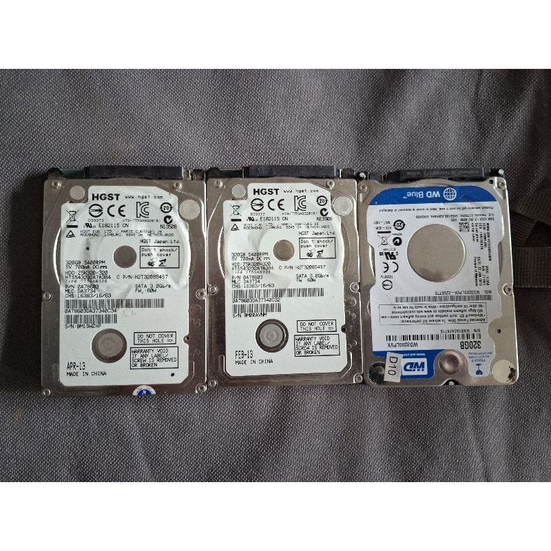 Jual hdd laptop 2.5" kapasitas 320gb, normal dan bagus (sentinel 100% ...