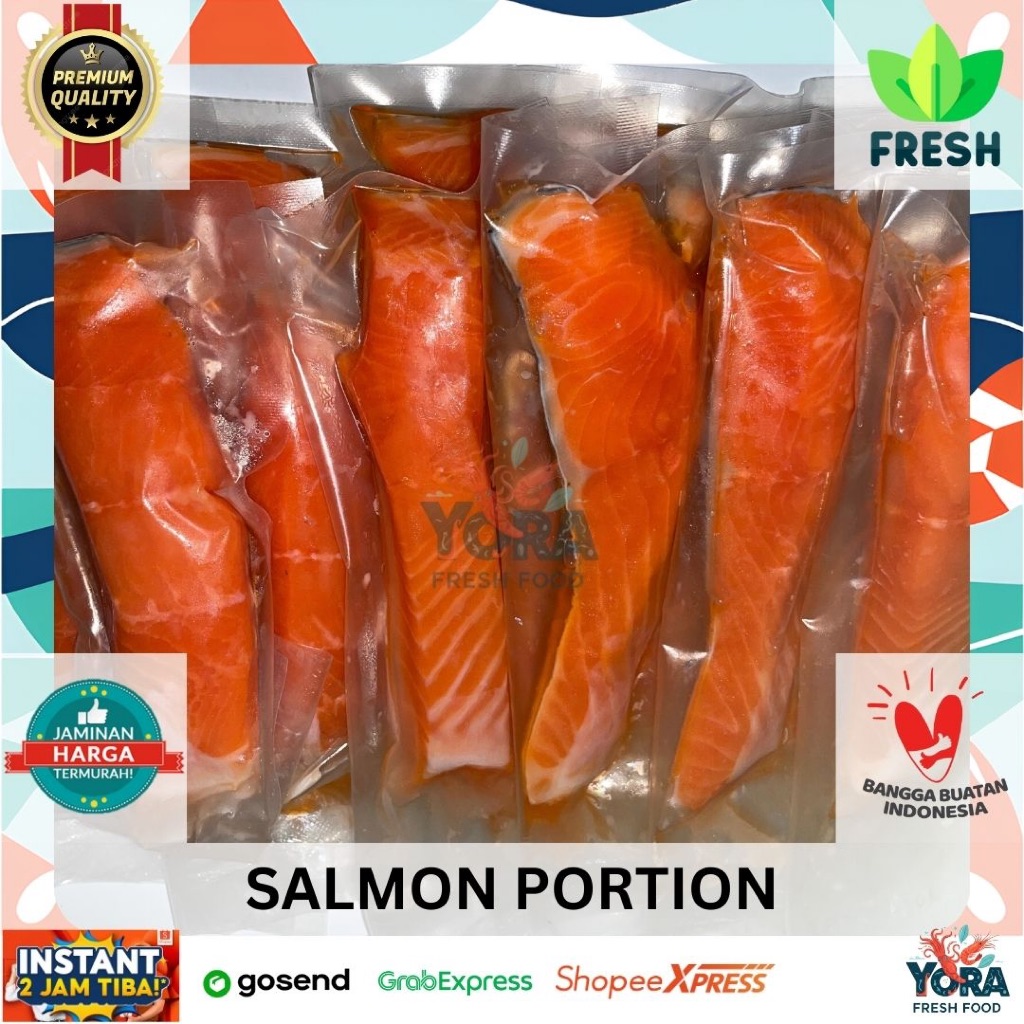 Jual SALMON FILLET PORTION 100 GRAM PREMIUM INSTAN TERMURAH | Shopee ...