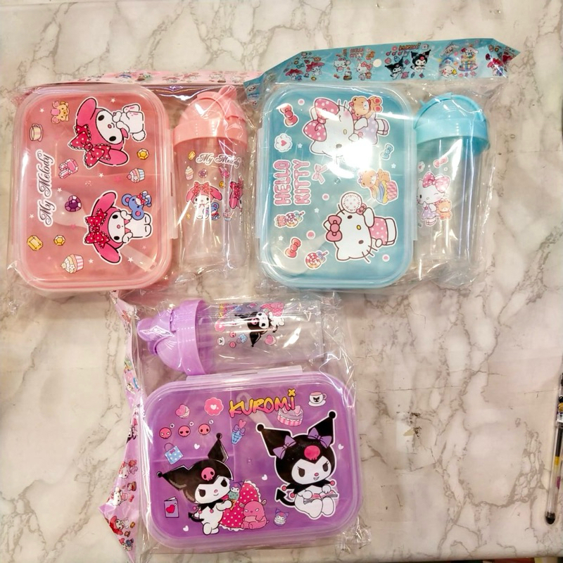 Jual PAKET SET TEMPAT MAKAN SEKAT 3 DAN BOTOL MINUM 70908 FREE SENDOK//SET LUNCH BOX | Shopee ...