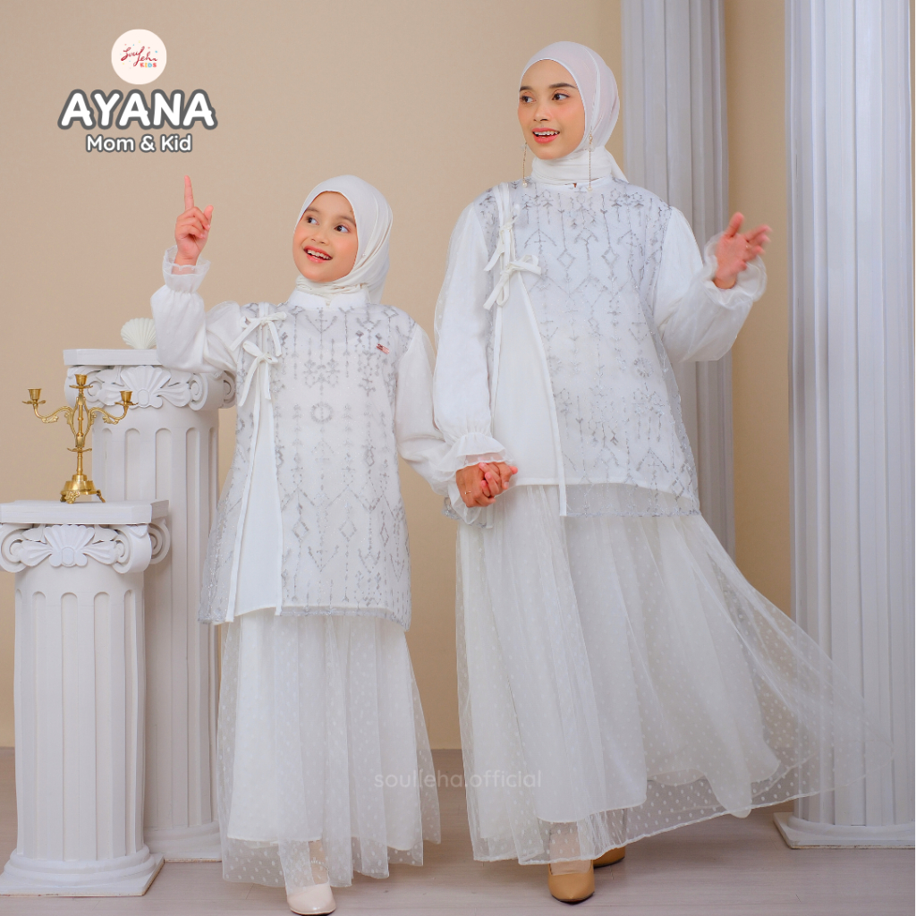 Jual Soulleha Ayana Set Tunik Rok Tutu Setelan Pesta Mewah Couple Mom ...
