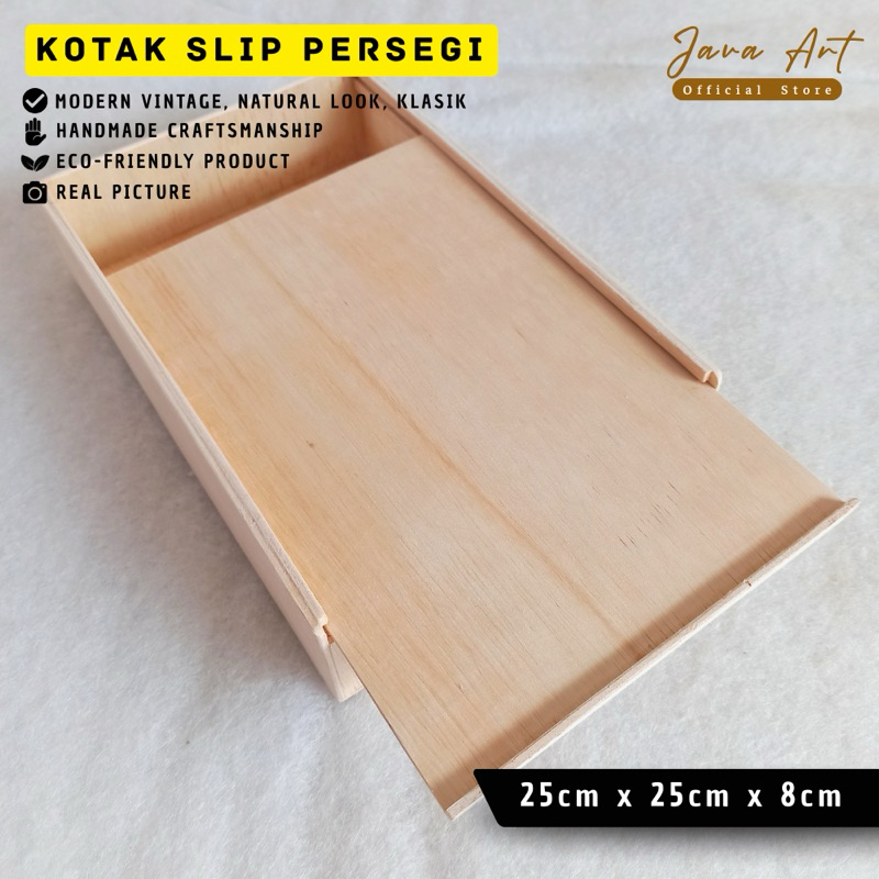 Jual WOOD BOX KOTAK KAYU PENYIMPANAN SOUVENIR GIFT BOX UKURAN 25cm x ...