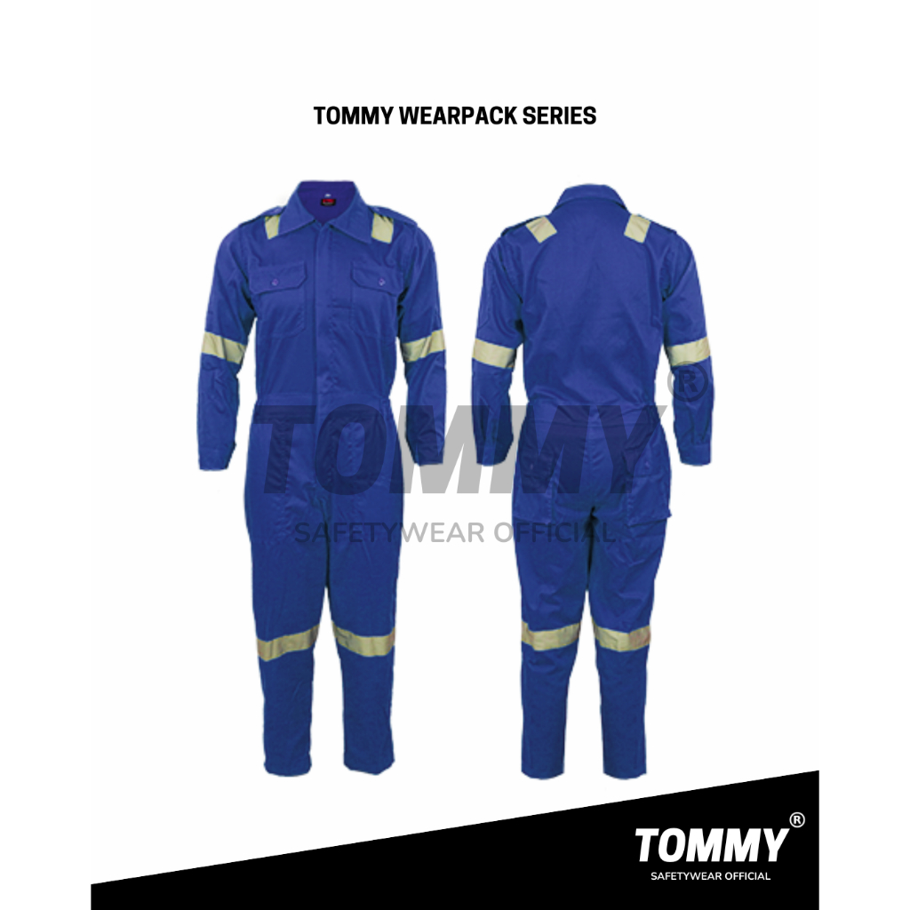 Jual Tommy Wearpack Safety Coverall Baju Kerja Proyek BIRU BCA | Shopee ...