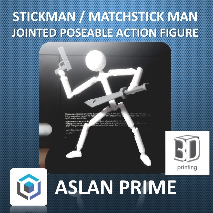Jual STICKMAN MATCHSTICK MAN ARTICULATED POSEABLE JOINTED ACTION FIGURE ...