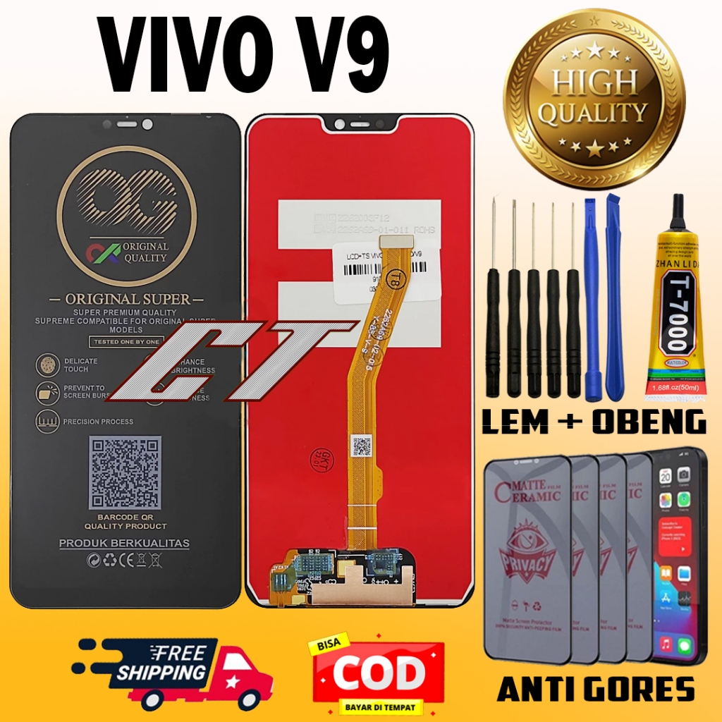 Jual LCD TOUCHSCREEN VIVO V9 LAYAR SENTUH ORIGINAL ORI ALL MEREK FULLSET | Shopee Indonesia