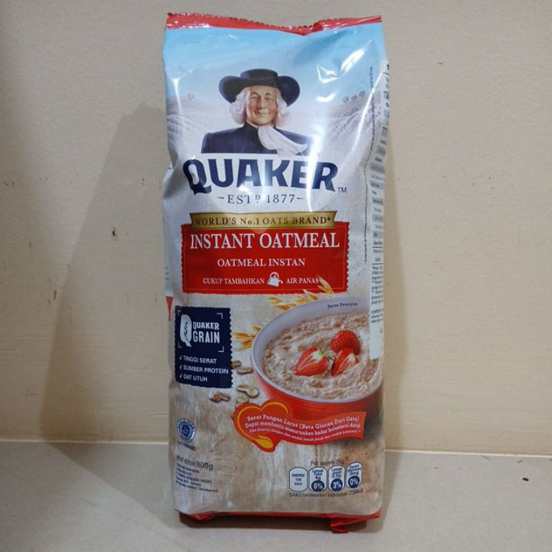 Jual QUAKER INSTANT OATMEAL CAP QUAKER 800 GRAM EXP 8/26 | Shopee Indonesia