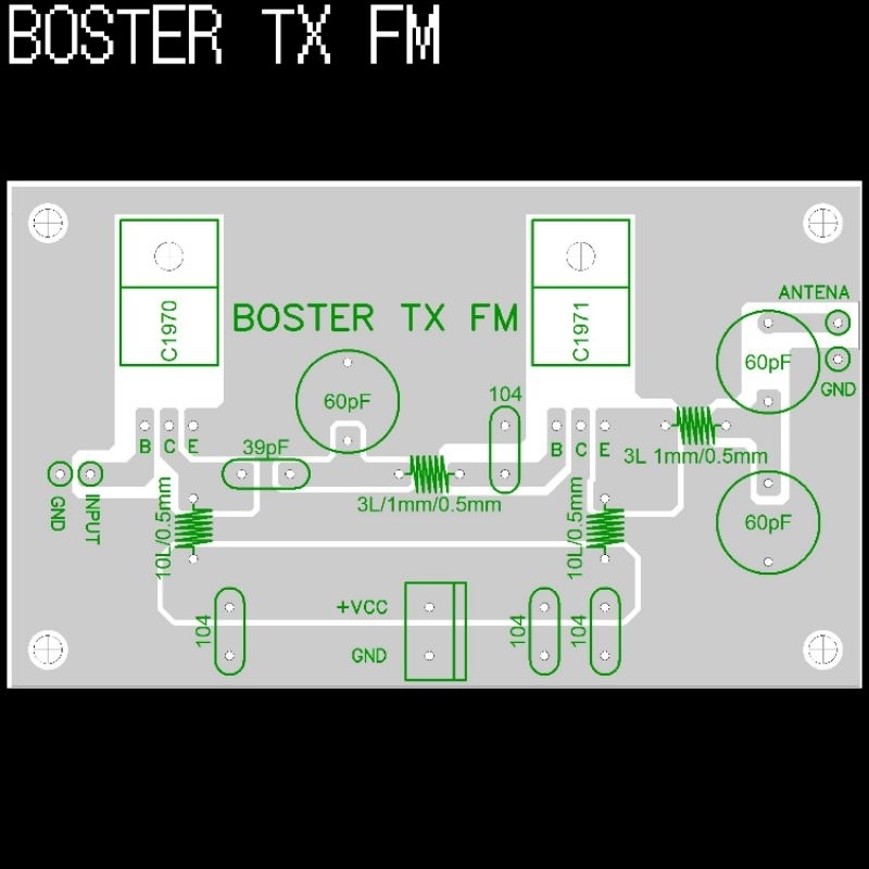 Jual LAYOUT PCB BOSTER PEMANCAR FM C1970 DAN C1971 | Shopee Indonesia